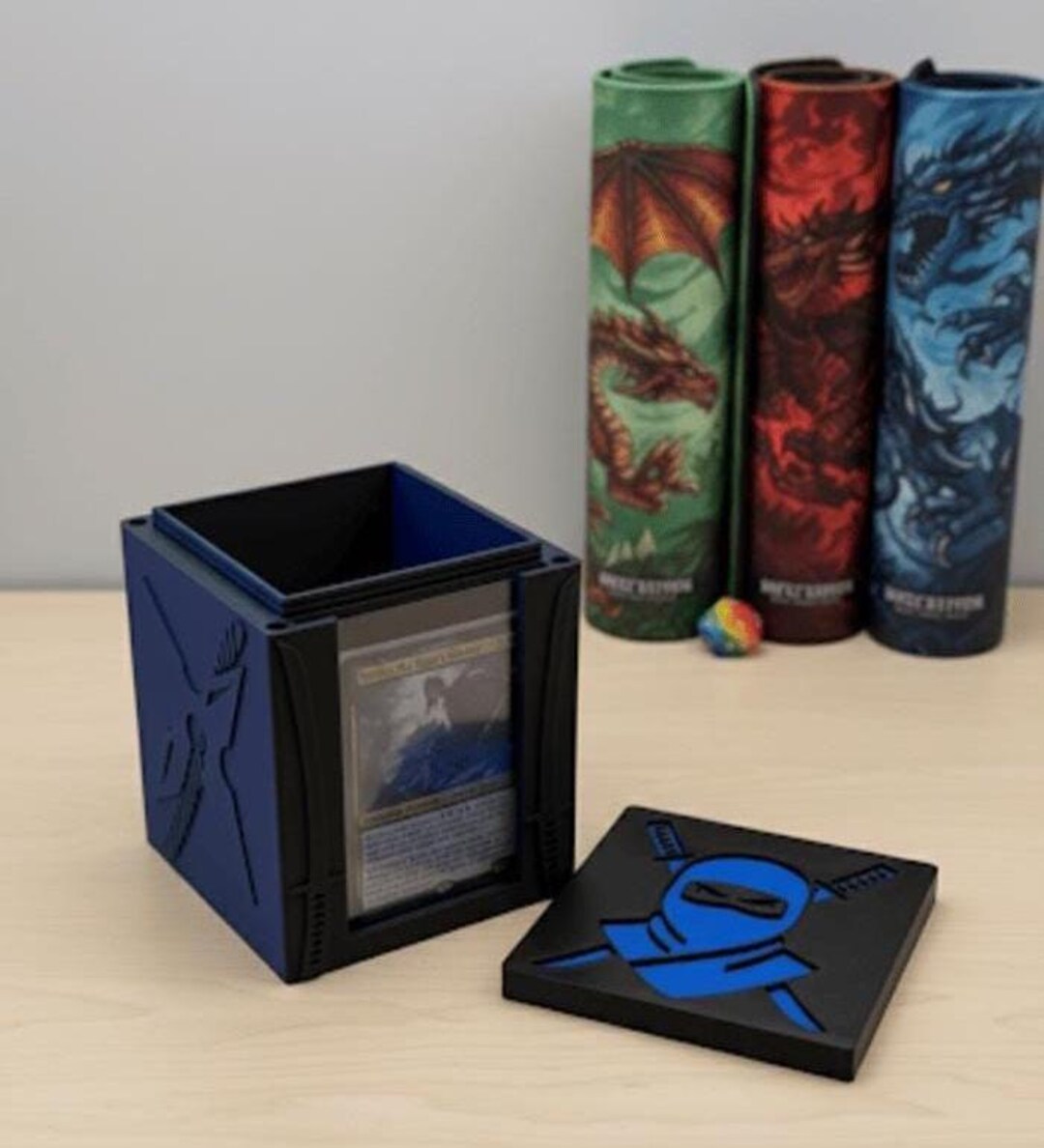 MTG EDH Deck Box | Ninja Theme Deck Box Commander Showcase Display Slot ...
