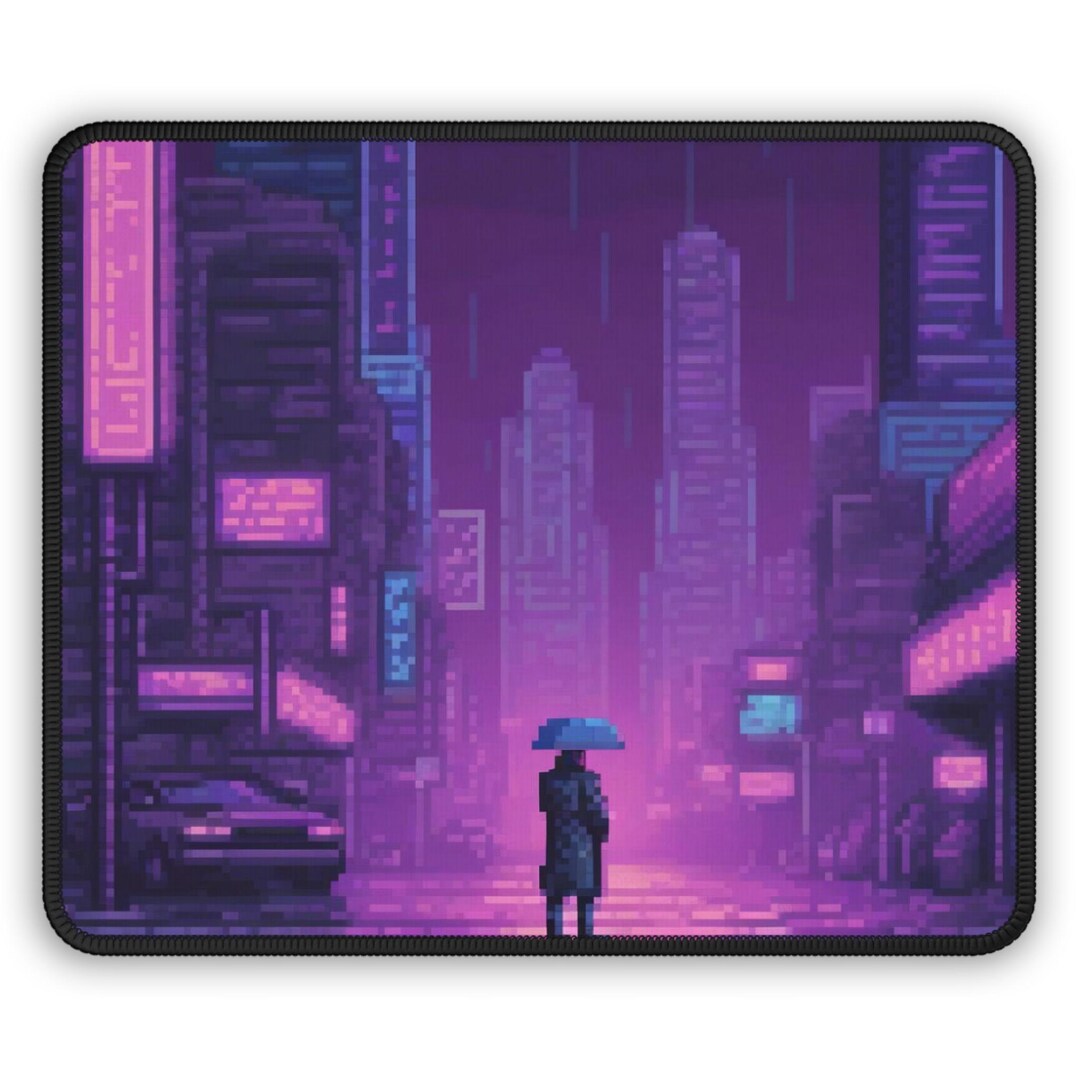 Retro City Pixel Art Gaming Mouse Pad - Etsy