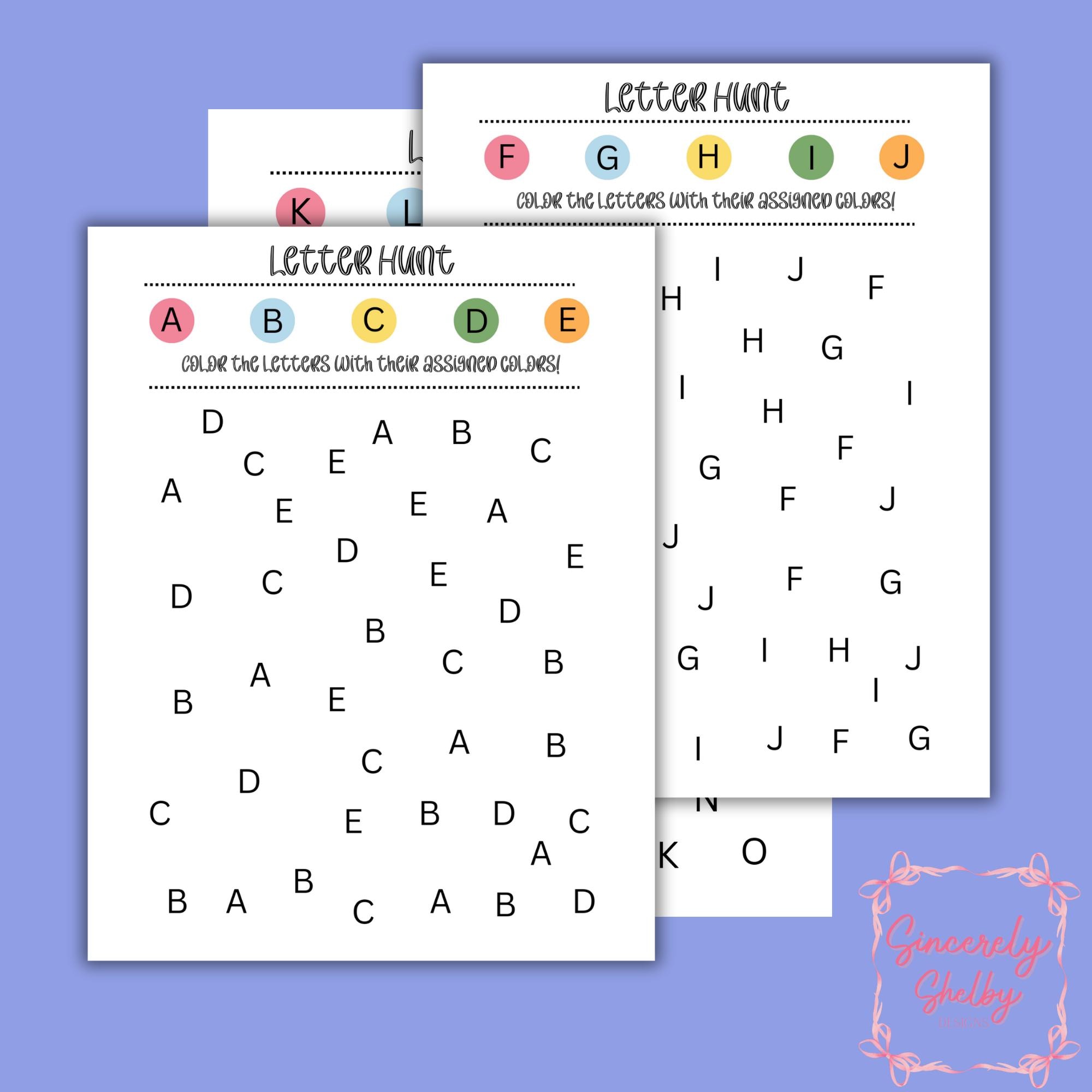 Letter Hunt// Printable Learning Activity for Toddlers - Etsy