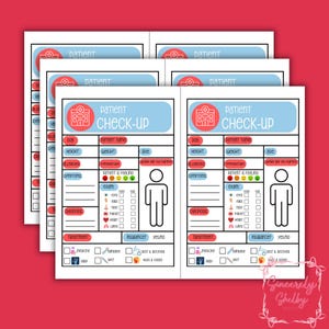 Patient Check Up// Pretend Play Printable - Etsy