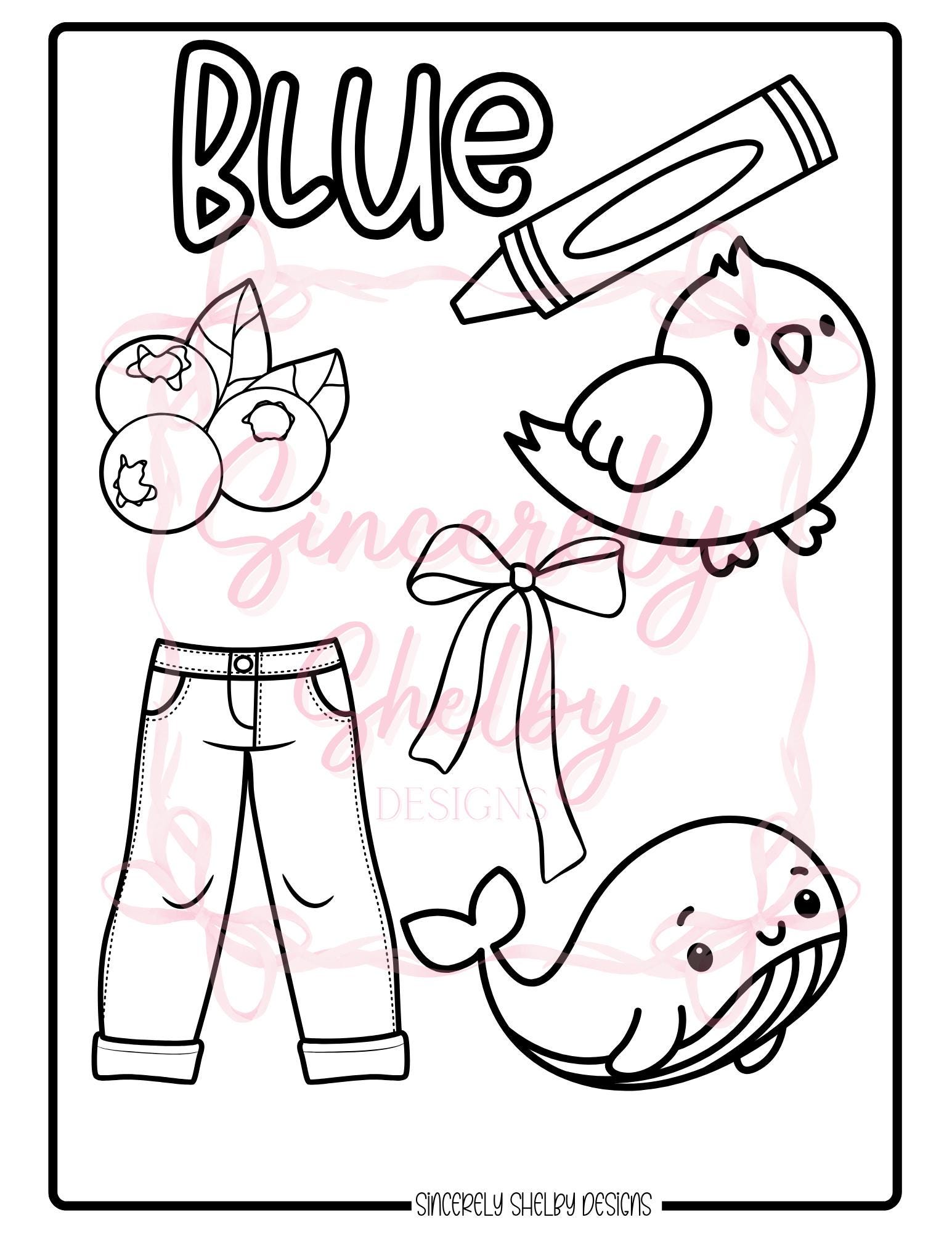 Printable Coloring Worksheets -learning Color Association // Let's ...