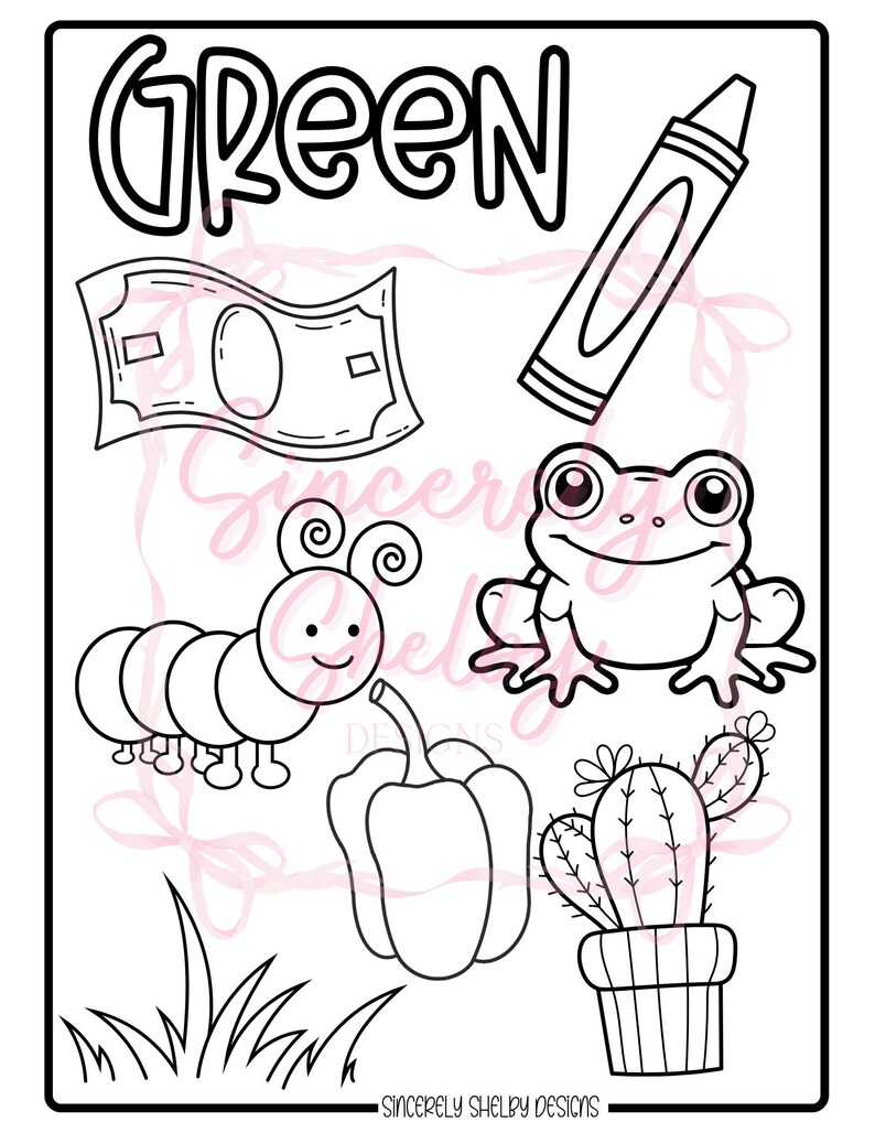 Printable Coloring Worksheets -learning Color Association // Let's ...