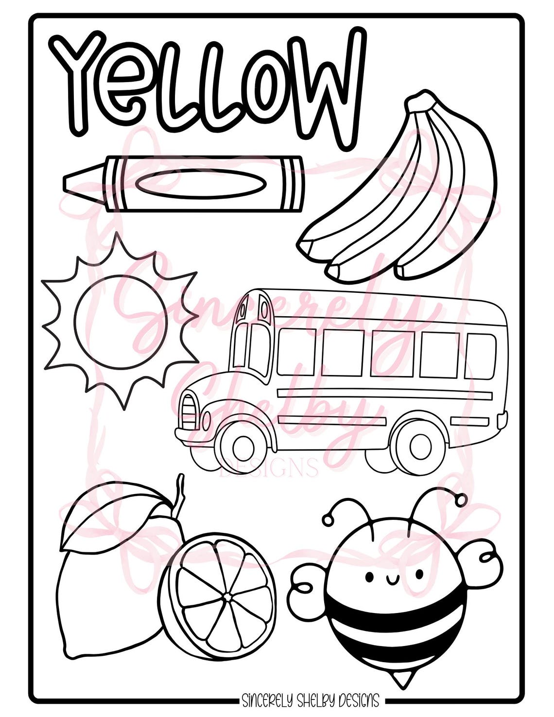 Printable Coloring Worksheets -learning Color Association // Let's ...