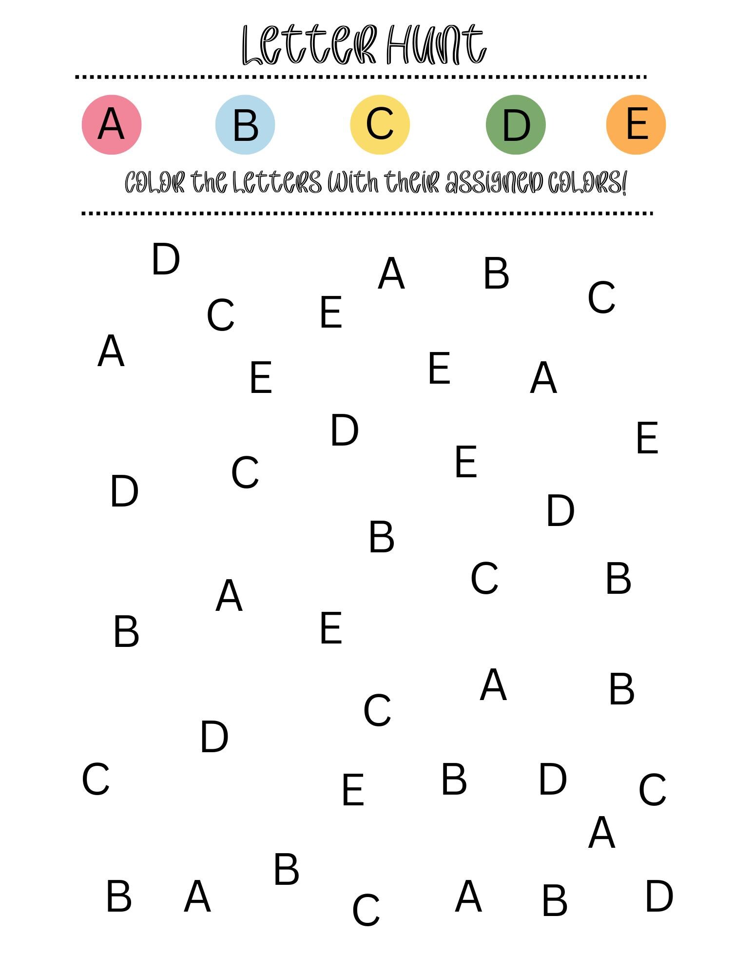Letter Hunt// Printable Learning Activity for Toddlers - Etsy