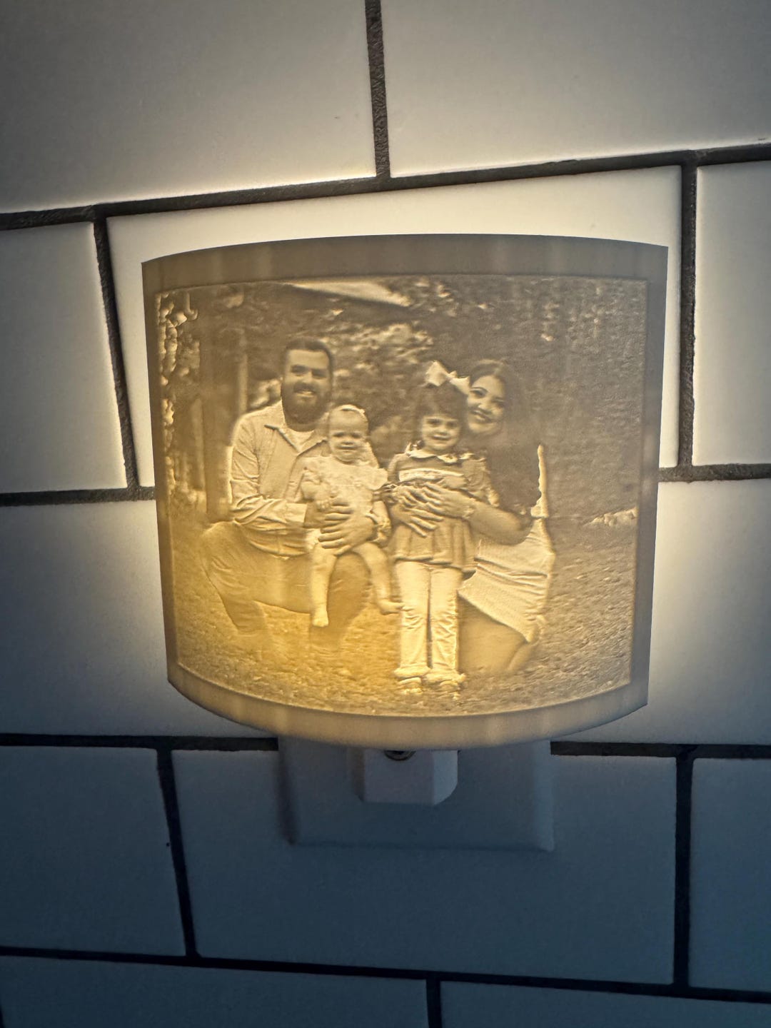 Custom 3D Printed Lithophane Night Light – Personalized Photo Gift - Etsy