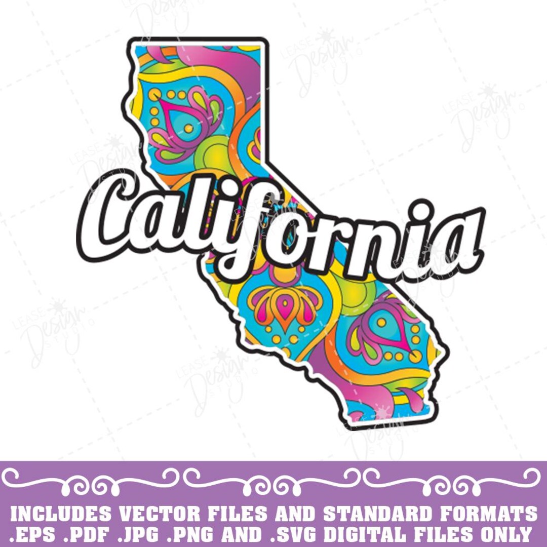California Mandala Vector Graphic Bundle (digital Files) - Etsy