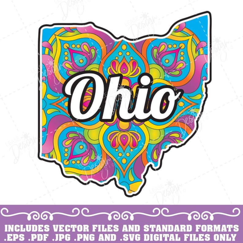 Ohio Mandala Vector Graphic Bundle (digital Files) - Etsy
