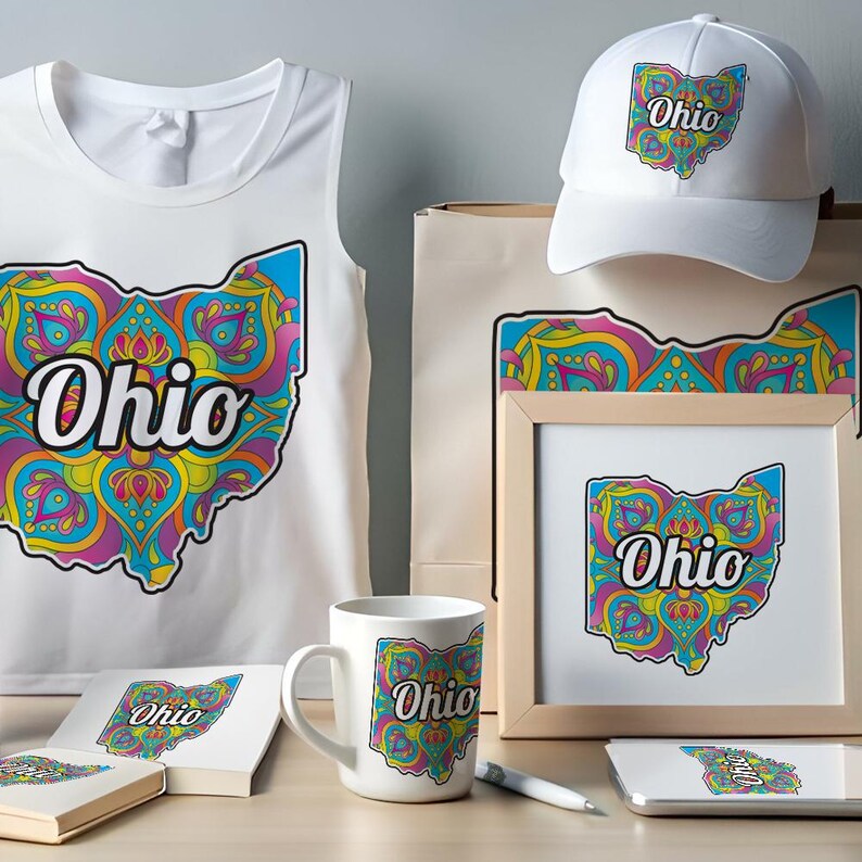 Ohio Mandala Vector Graphic Bundle (digital Files) - Etsy