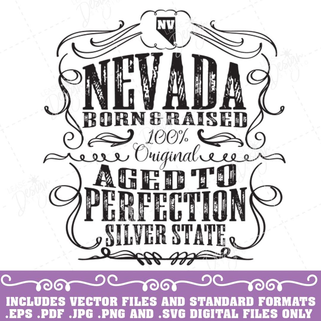 Nevada Whiskey Label Vector Graphics (digital Files) - Etsy