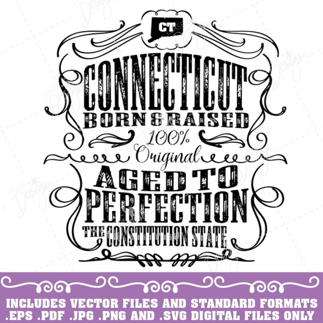 Connecticut Whiskey Label Vector Graphics (digital Files) - Etsy