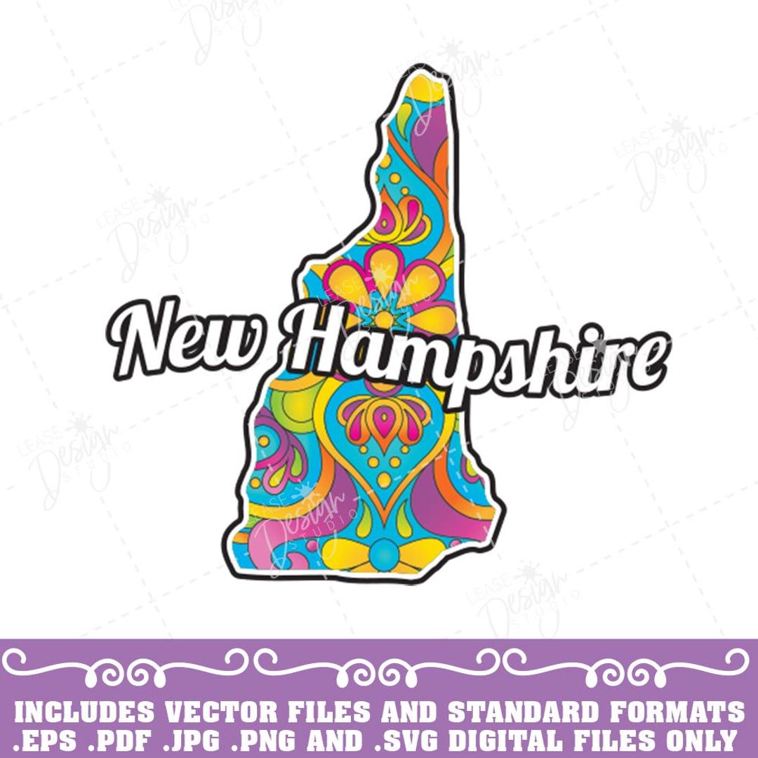 New Hampshire Mandala Vector Graphic Bundle, New Hampshire Svg, New ...