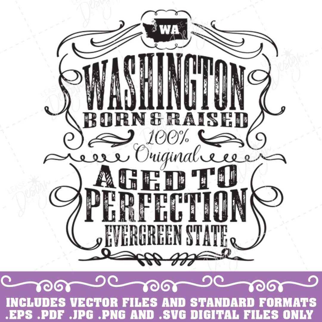 Washington Whiskey Label Vector Graphics (digital Download) - Etsy