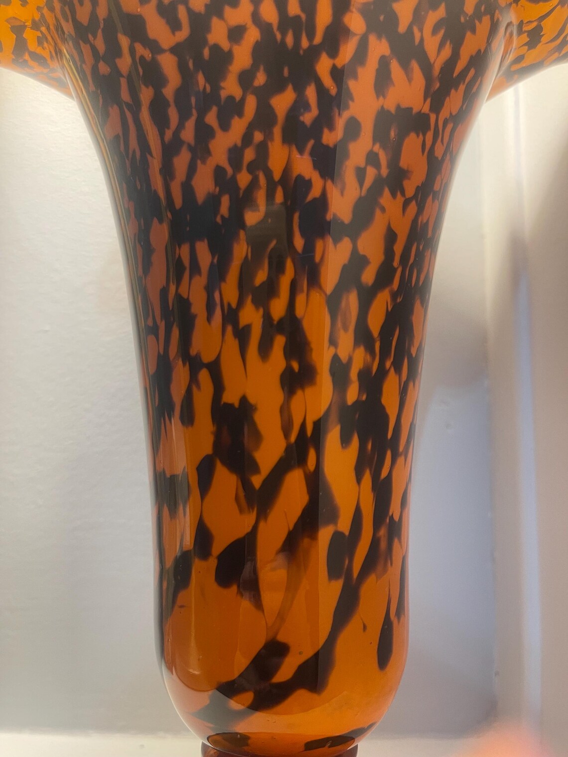 Hand Blown Tortoise Shell Vase - Etsy
