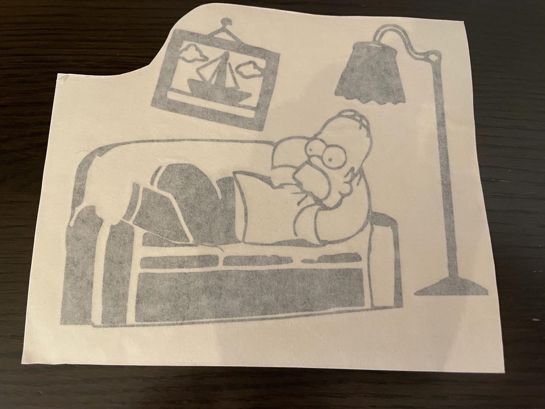 Homer on the Couch Sticker – the Simpsons Classic Chill Scene - Etsy