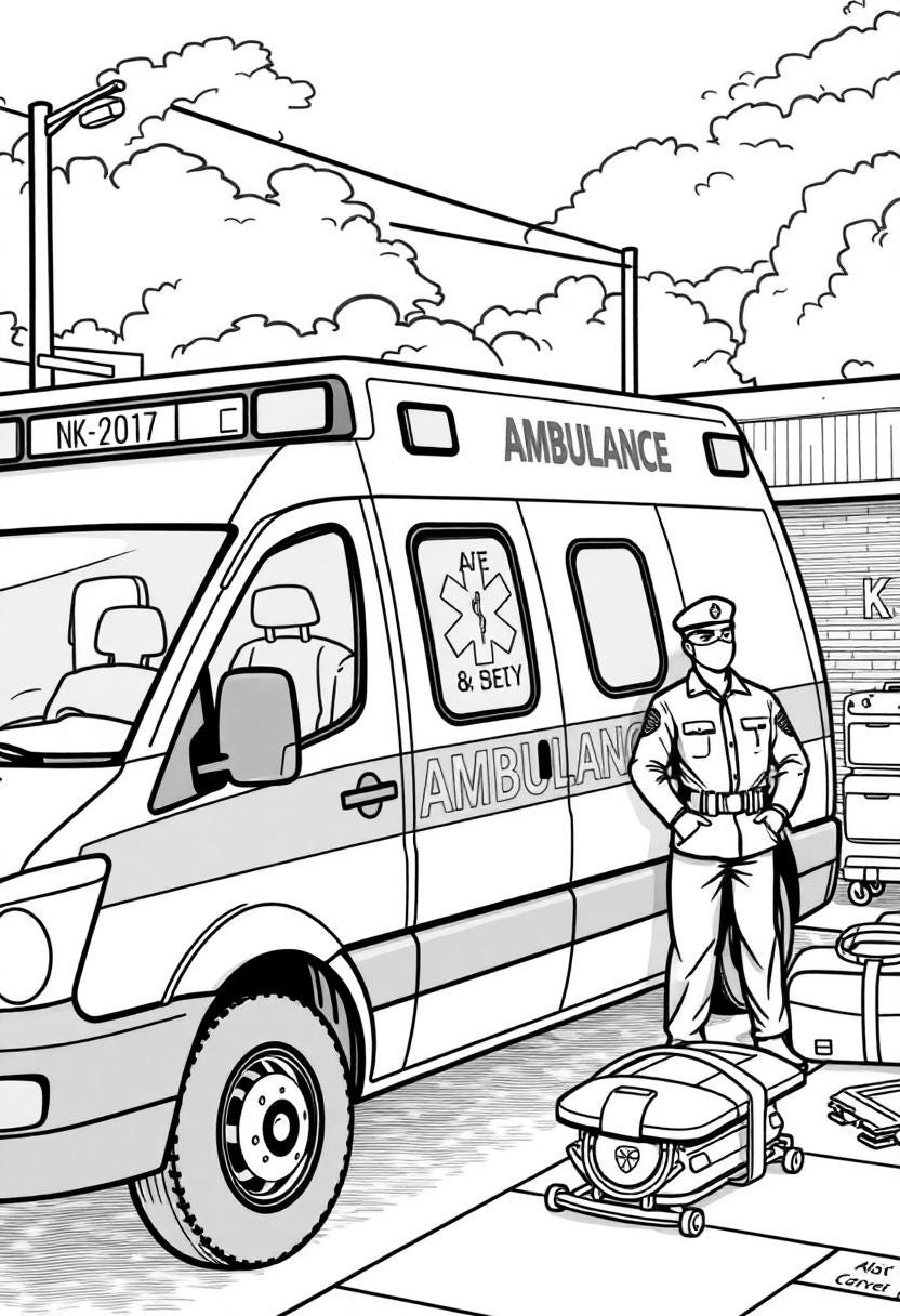 5 X Emergency Services Colouring Pages for Children: Lifeguard Hut ...