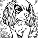 5 X Doggy Colouring Pages for Children: French Bulldog, Cavapoo ...