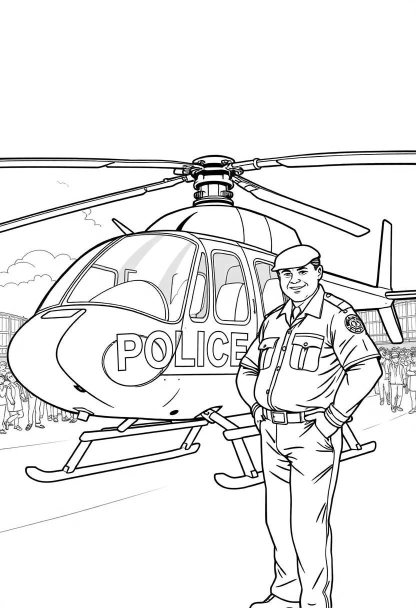 5 X Emergency Services Colouring Pages for Children: Police Diver, Fire ...