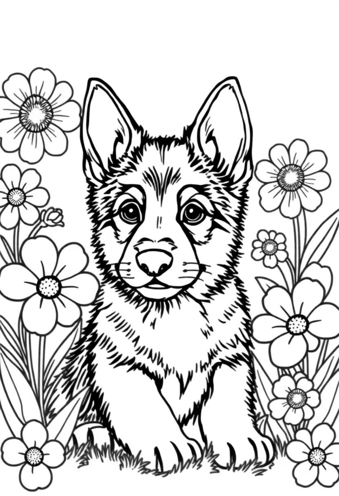 5 X Doggy Colouring Pages for Children: French Bulldog, Cavapoo ...