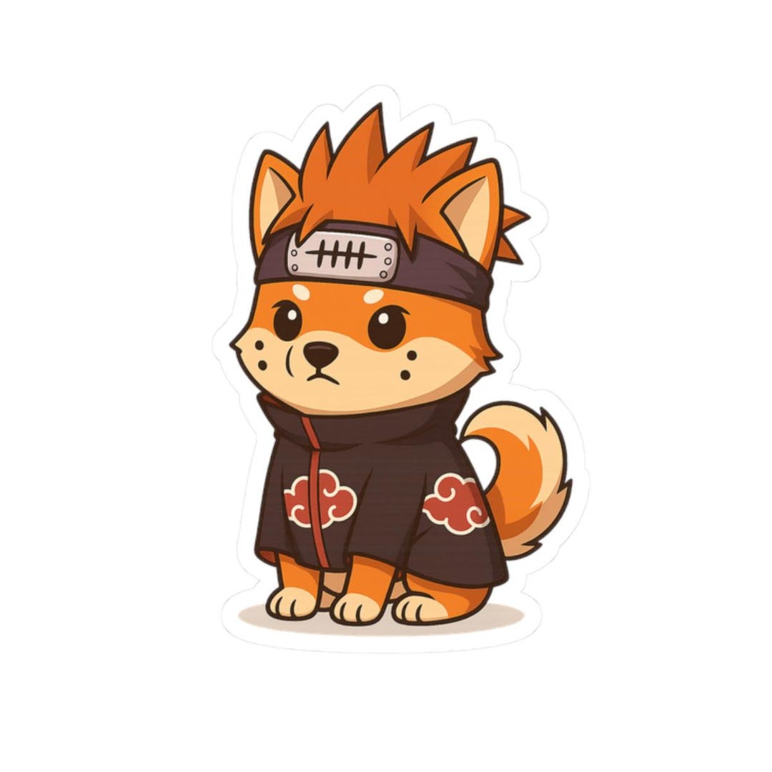 Pain Shiba Inu Sticker, Chibi Naruto Akatsuki Dog Vinyl, Anime Gamer ...