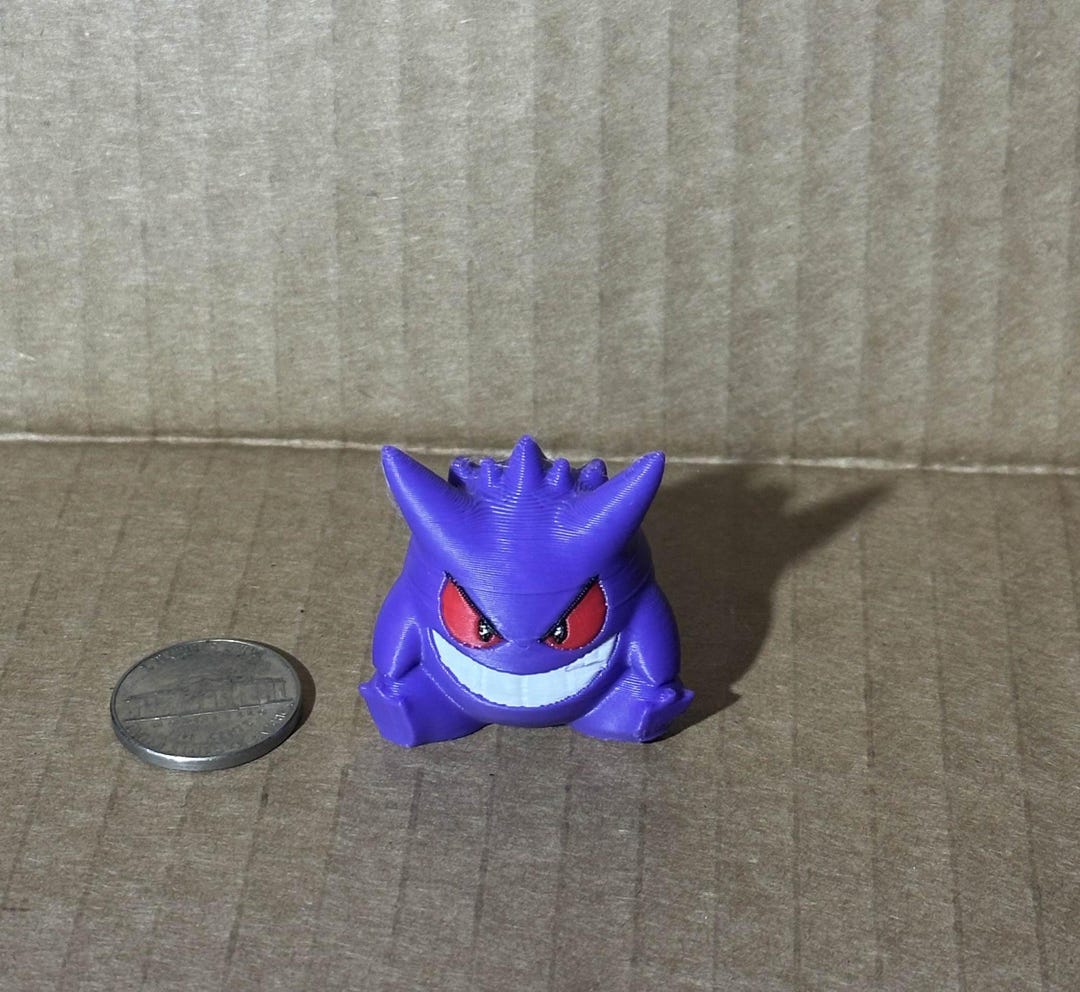 Small 3D Printed Gengar Pokemon Figurine - Etsy