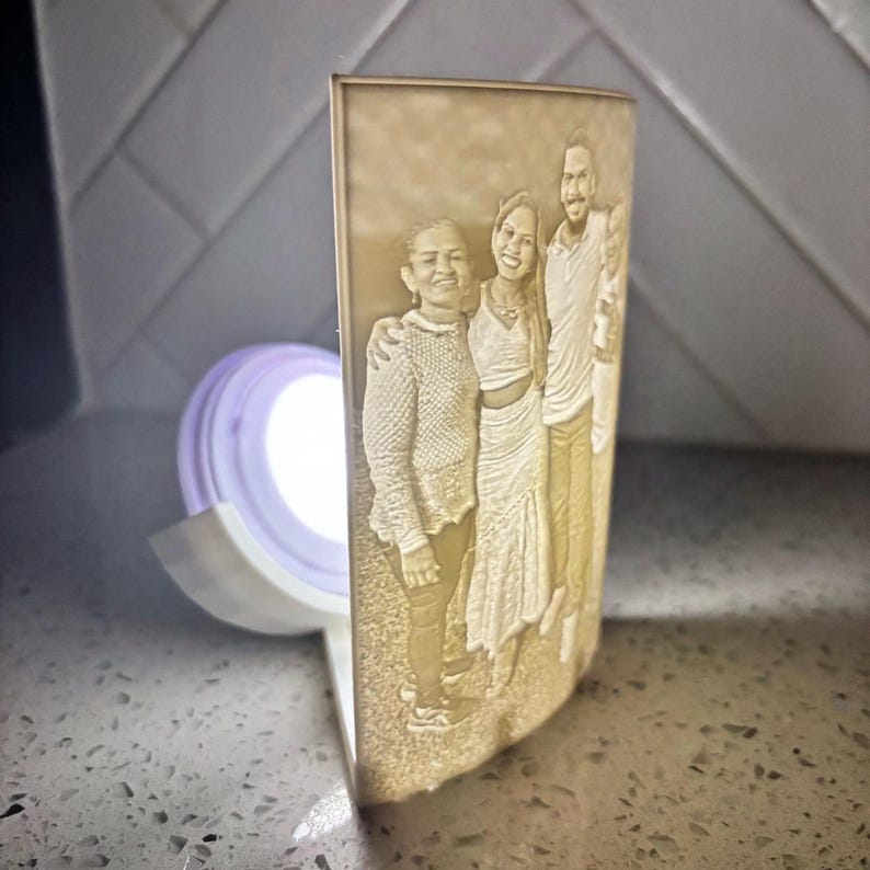 Custom 3D Printed Photo Lamp – Personalized Lithophane Night Light ...