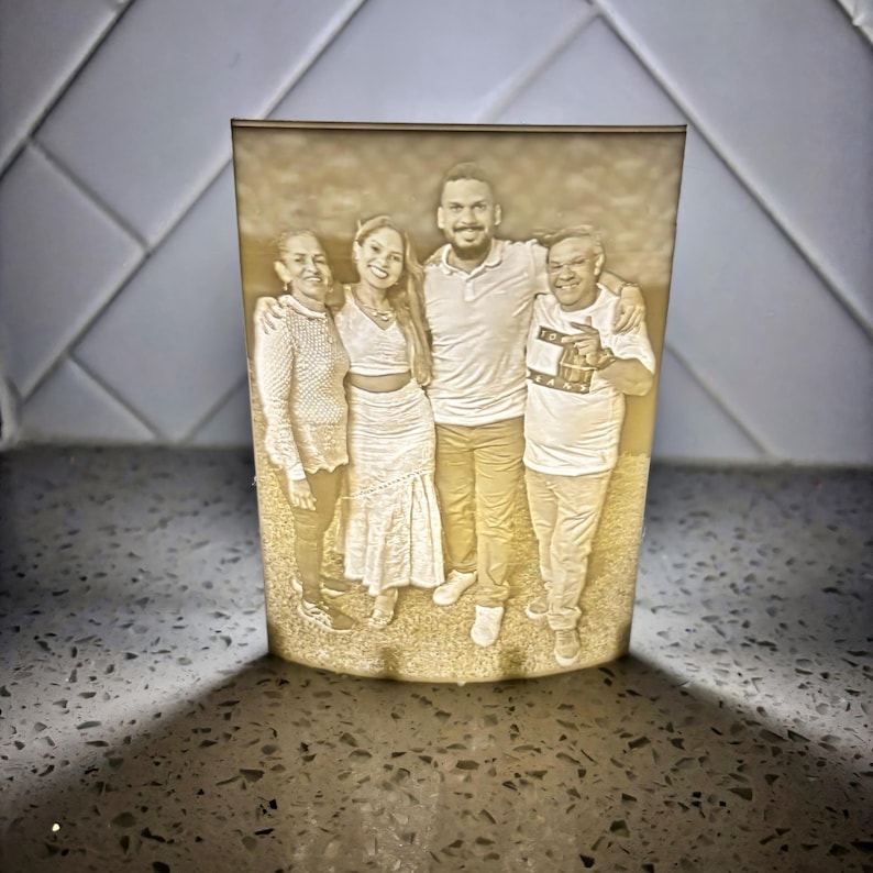 Custom 3D Printed Photo Lamp – Personalized Lithophane Night Light ...