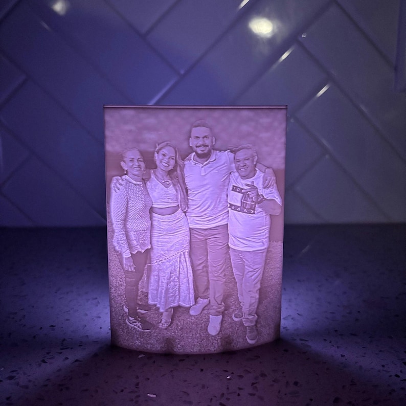 Custom 3D Printed Photo Lamp – Personalized Lithophane Night Light ...