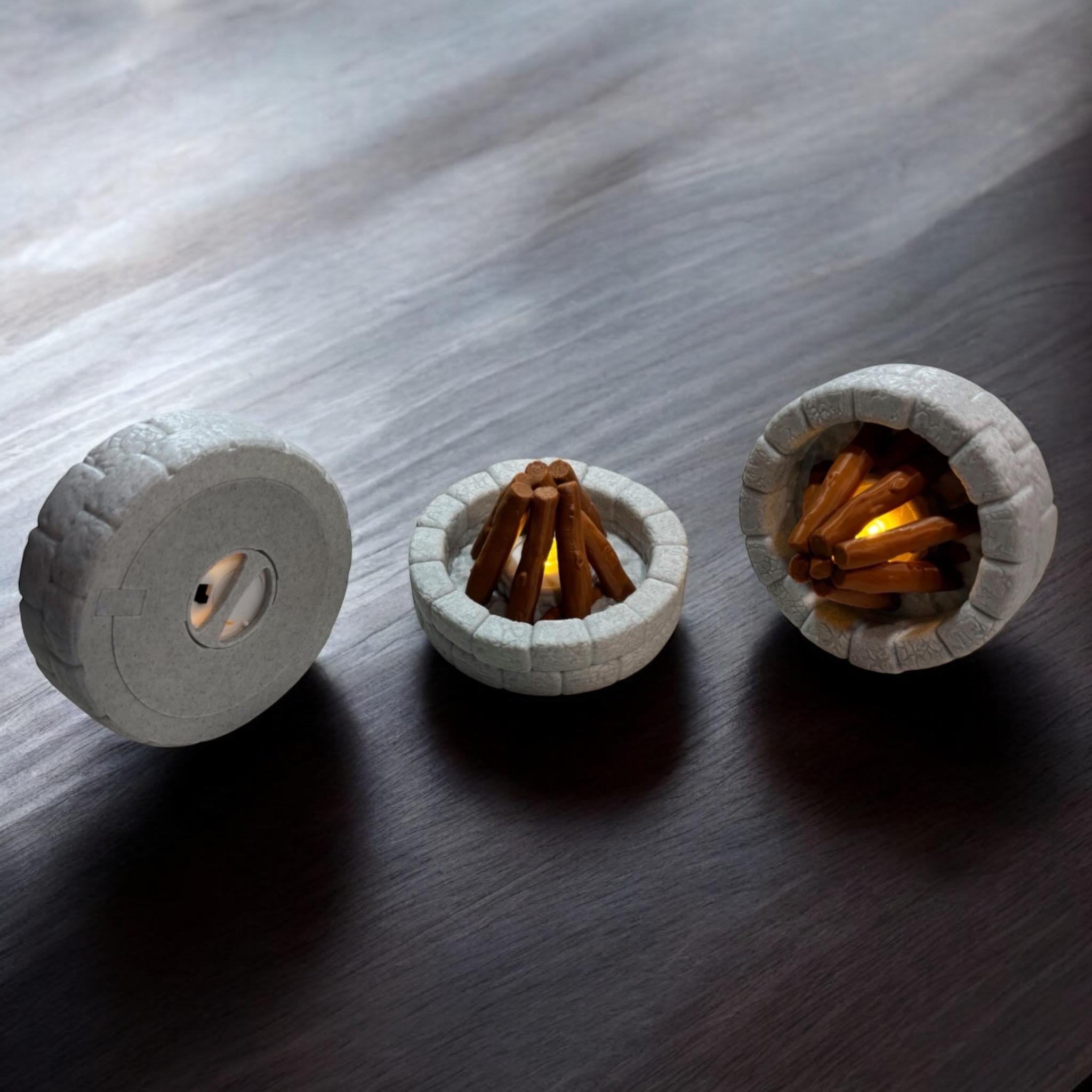 LED Campfire Light – Flickering Flame Garden Decor | Battery-powered ...