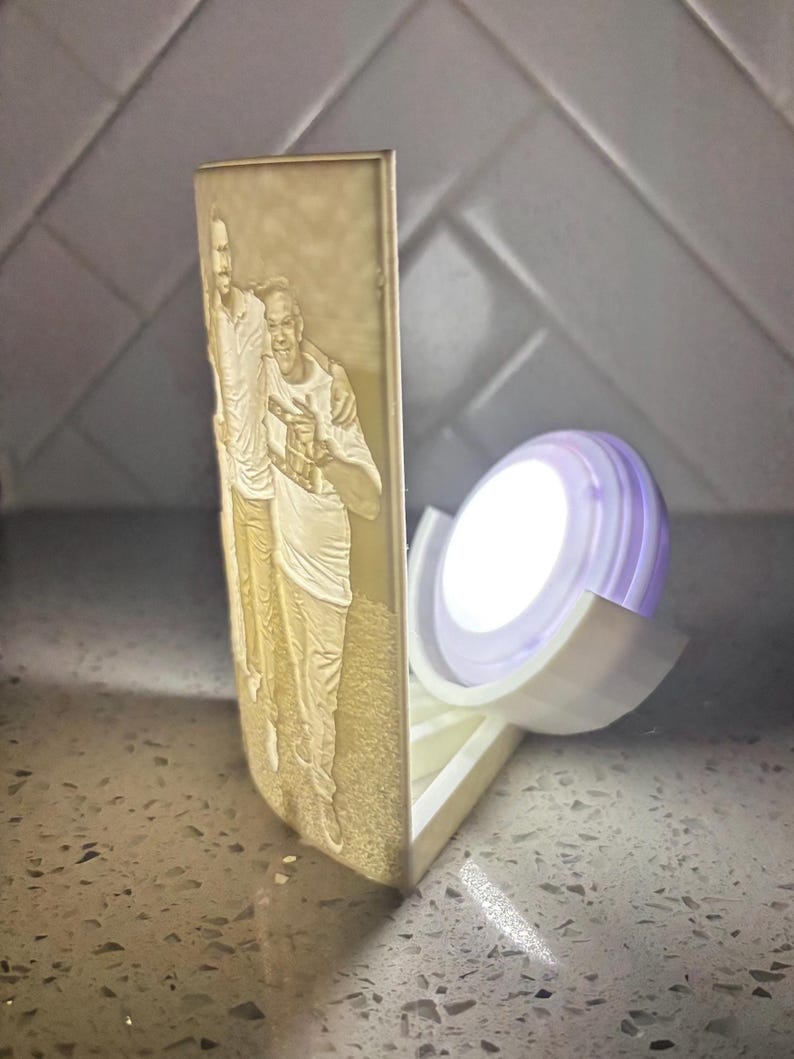 Custom 3D Printed Photo Lamp – Personalized Lithophane Night Light ...