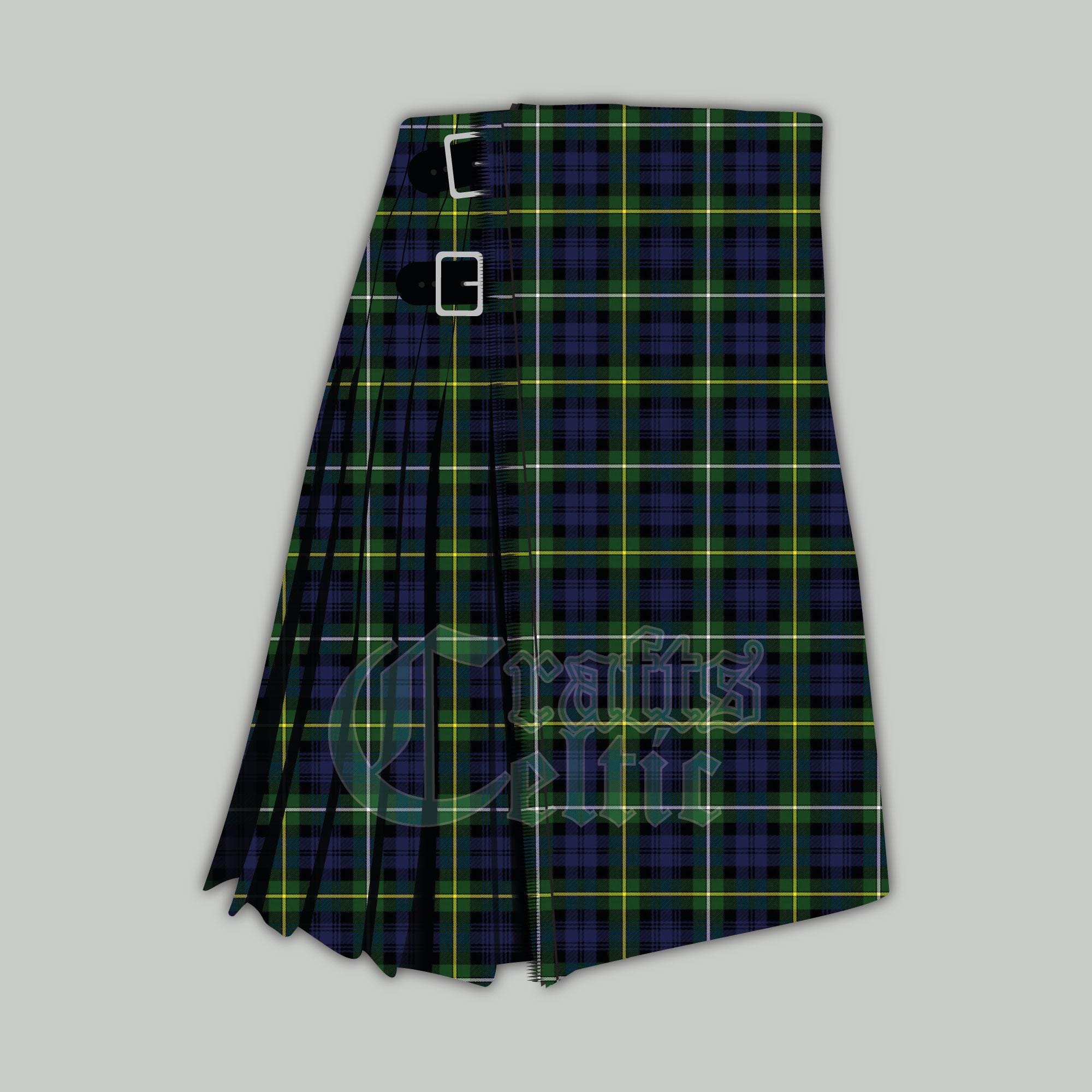 Campbell of Argyll Tartan Kilt: Traditional 8 Yard Wool Highland Dress ...
