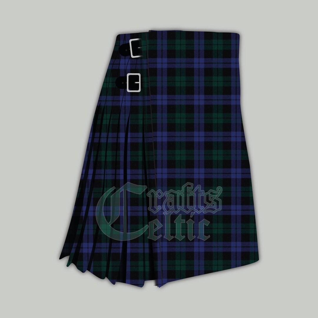 Campbell of Lochawe Modern Tartan Kilt: Traditional 8 Yard Wool Kilt ...
