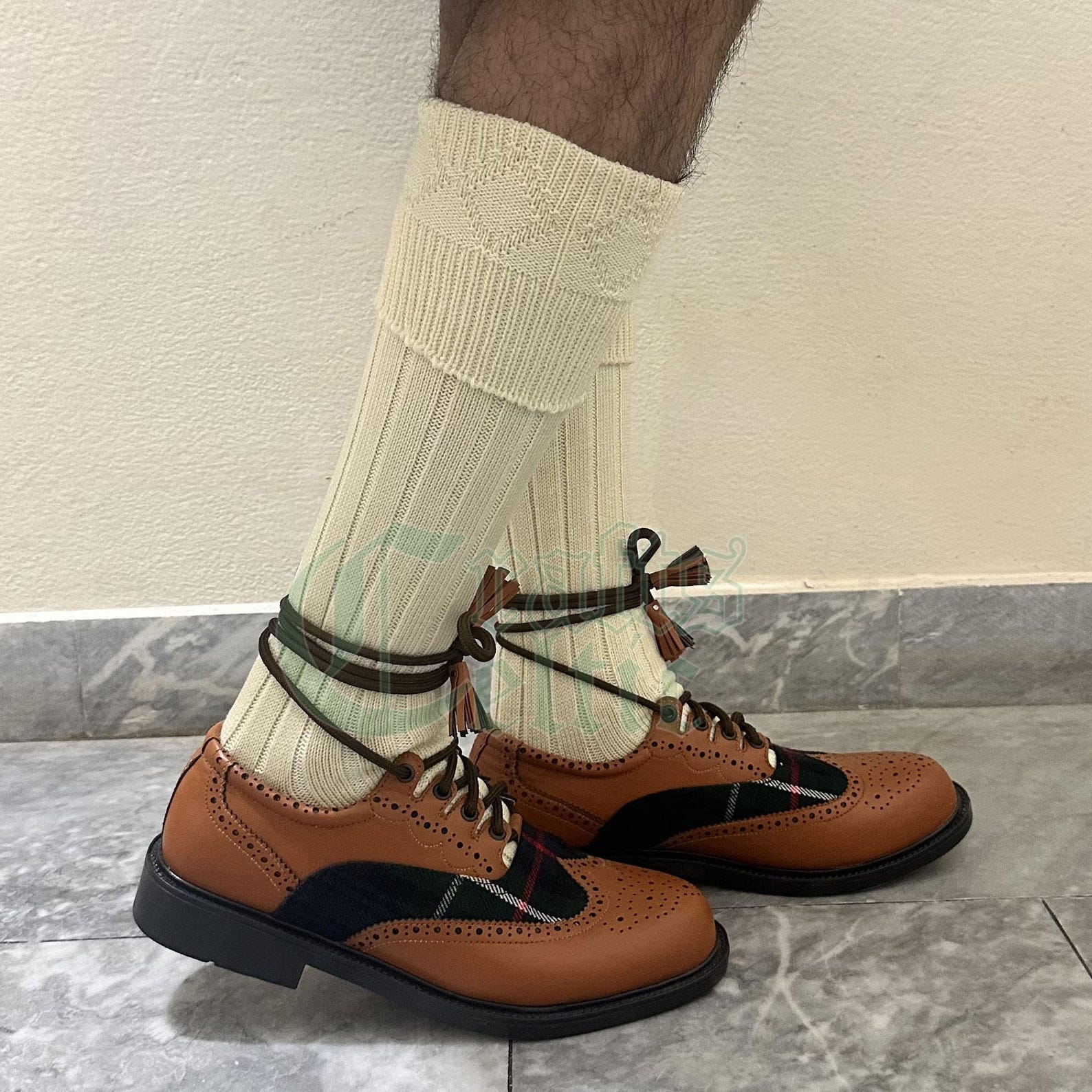 Scottish off White Kilt Hose - Highland Kilt Hose - Kilt Socks for ...