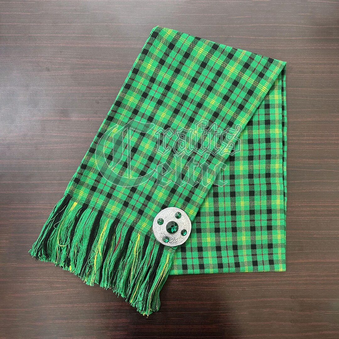 Handmade Tartan Sash: Scottish Clan Plaid With Matching Brooch - Etsy