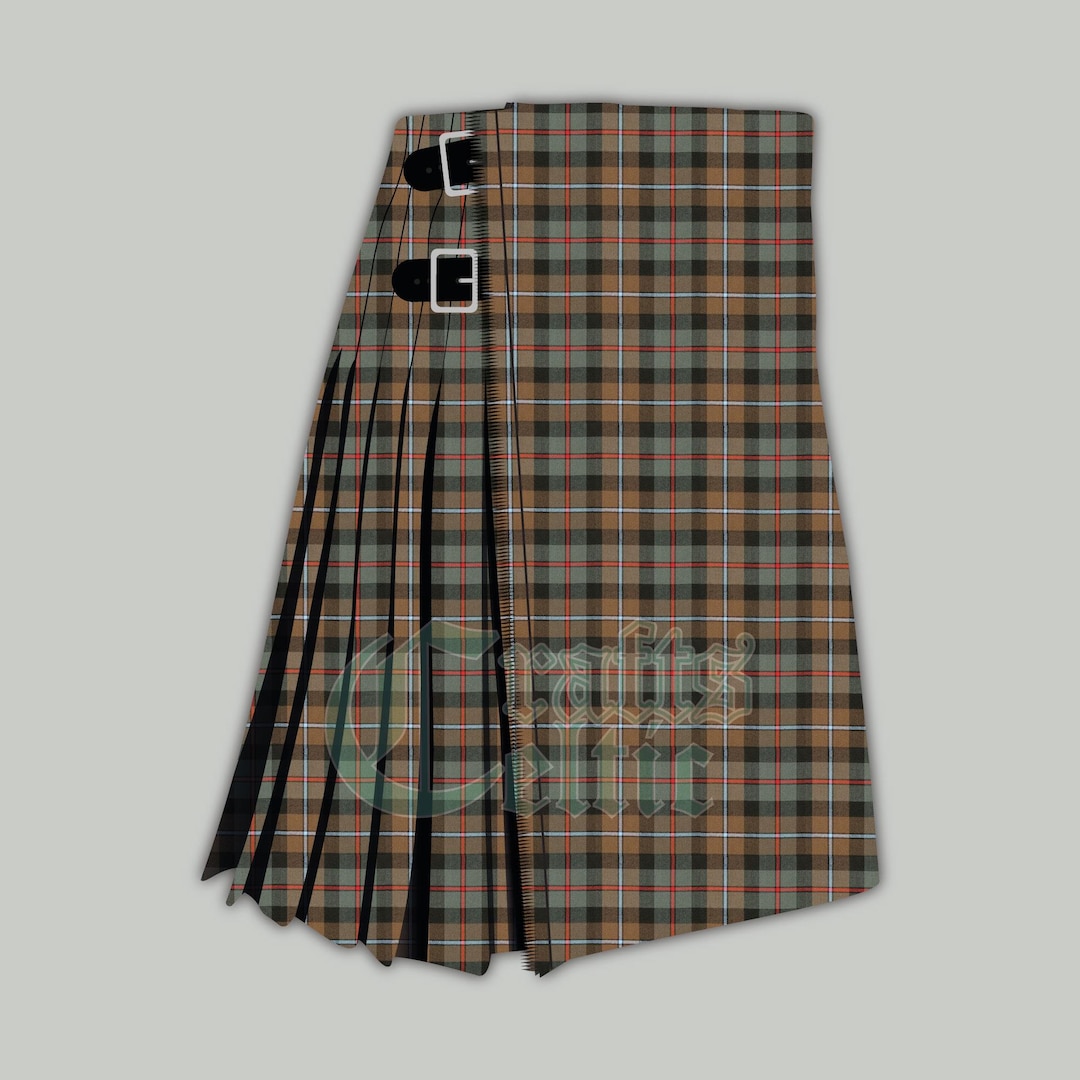 Campbell of Cawdor Weathered Tartan Kilt: 8 Yard Wool Scottish Kilt ...