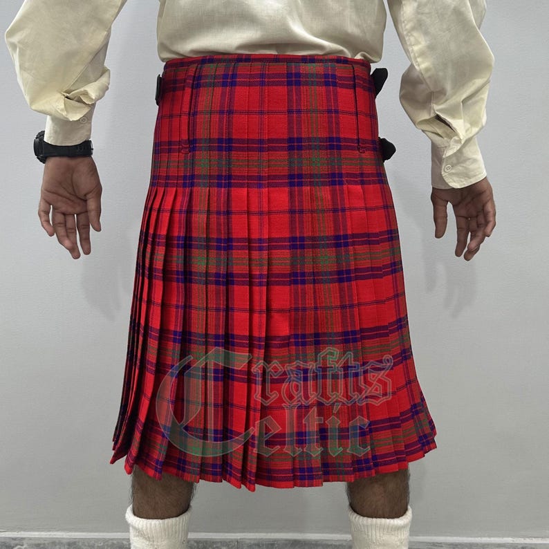 Handmade Scottish Clan Ross Tartan Kilt - 16 Oz Acrylic Wool - Etsy