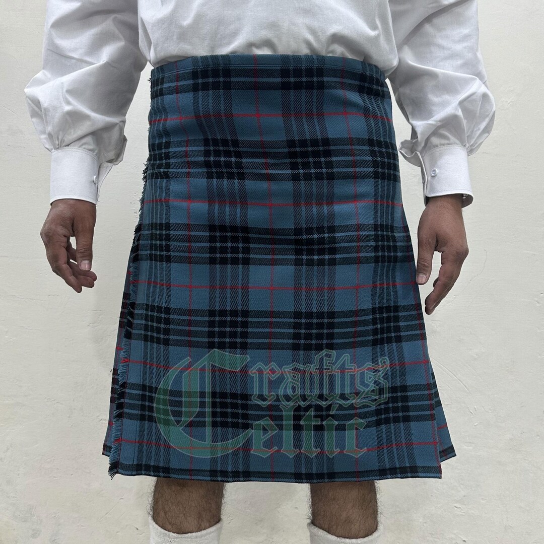 Handmade Scottish Clan Mackay Blue Tartan Kilt - 16 Oz Acrylic Wool - Etsy