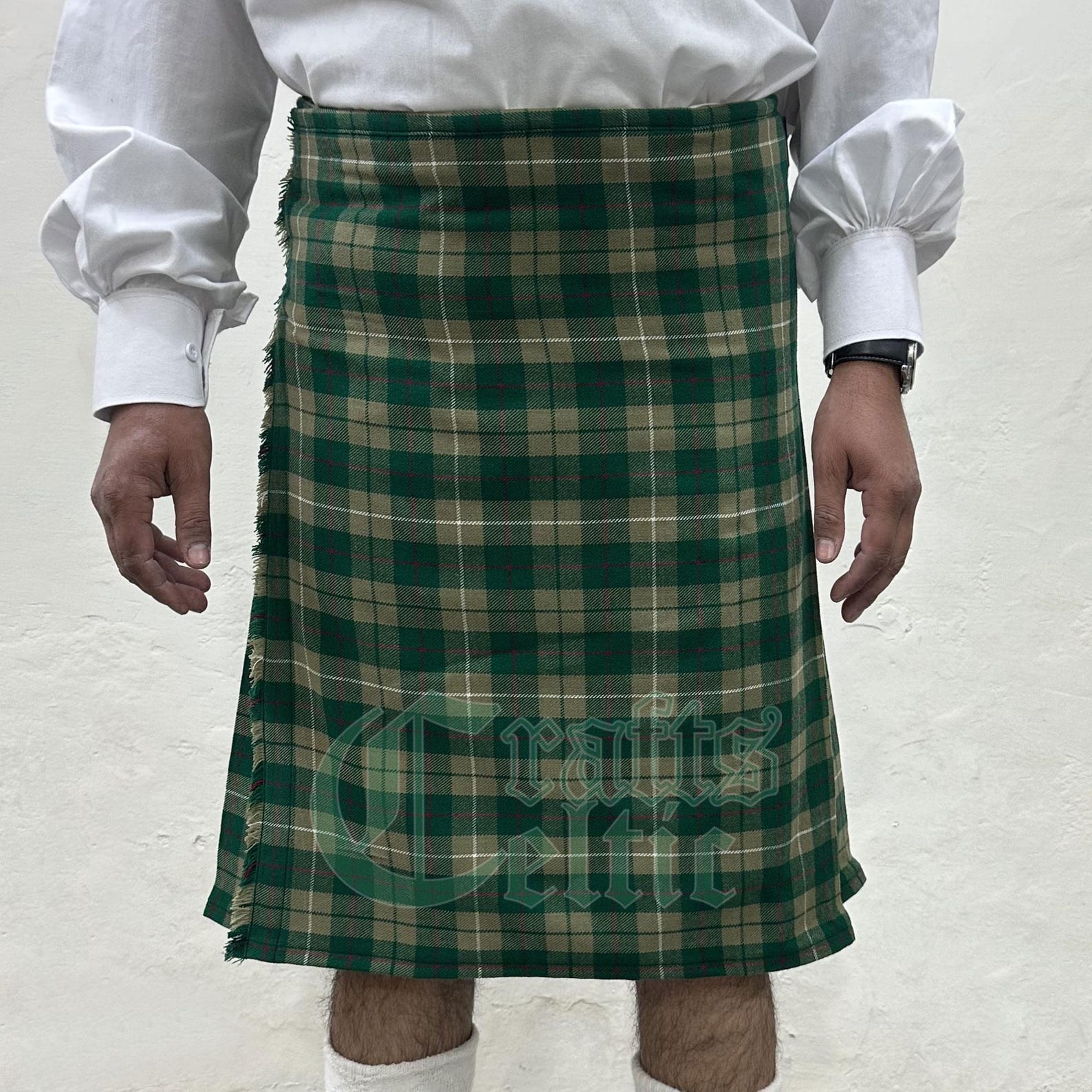 Handmade Clan Mckinney Tartan Kilt: 16 Oz Acrylic Wool, 8 Yard - Etsy
