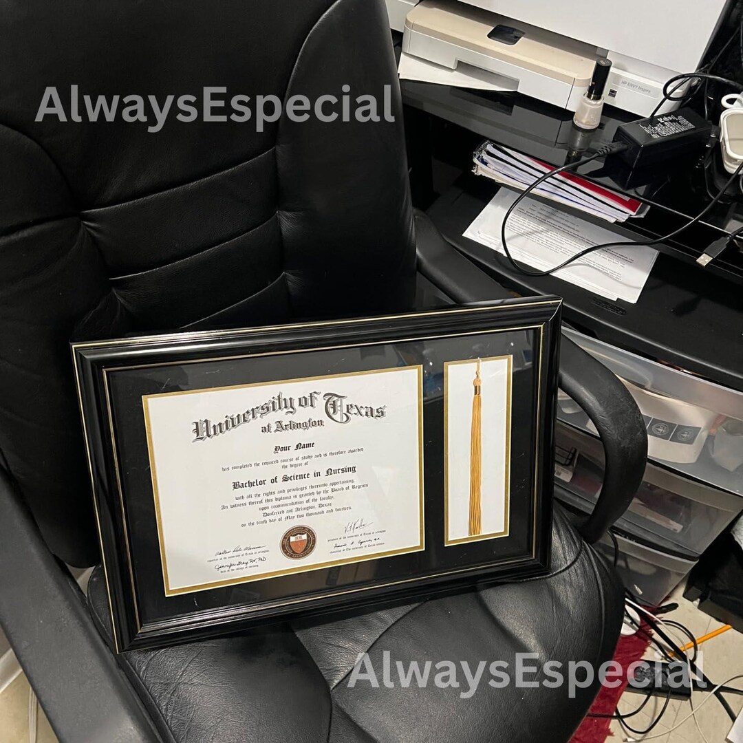 Wooden Diploma Frame With Tassel | College Degree Frame | Master ...