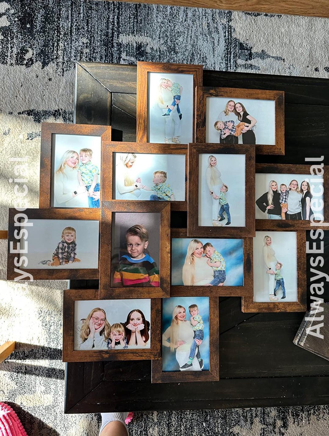 Set of 12 Wooden Collage Picture Frames | Photo Collage Frame | Family ...