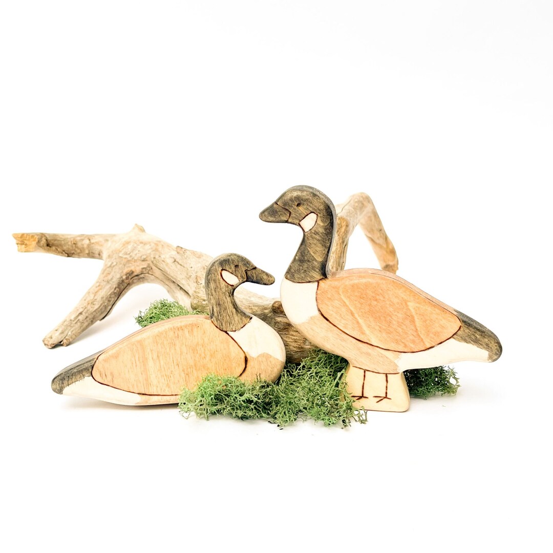 Canada Goose Wooden Figurine, Wooden Animal Toys, Waldorf Toys for ...