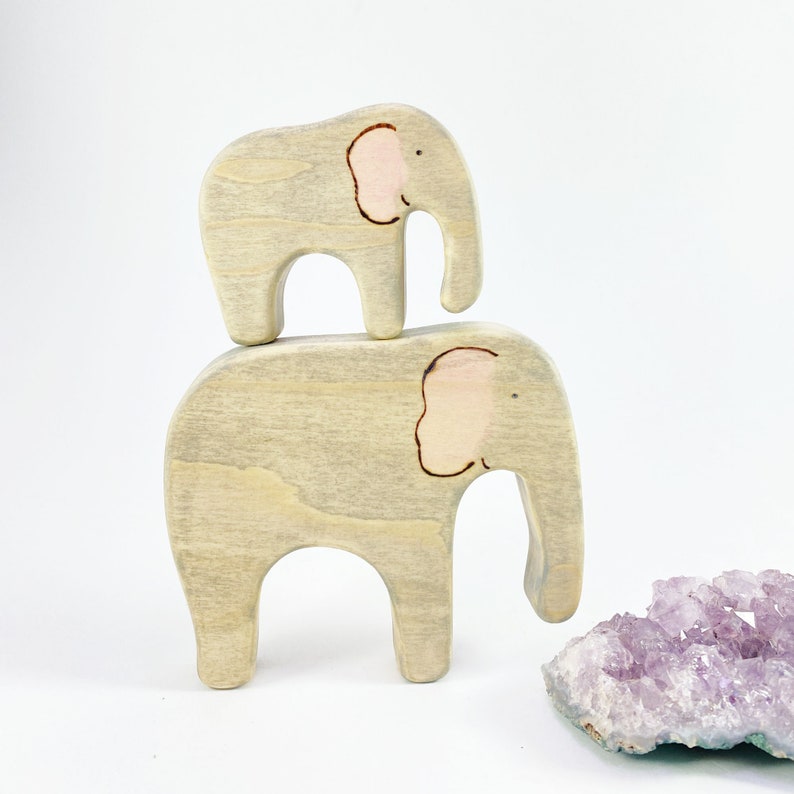 Wooden Animals Elephant Wood Toy Waldorf Kid Toys Elephant | Etsy