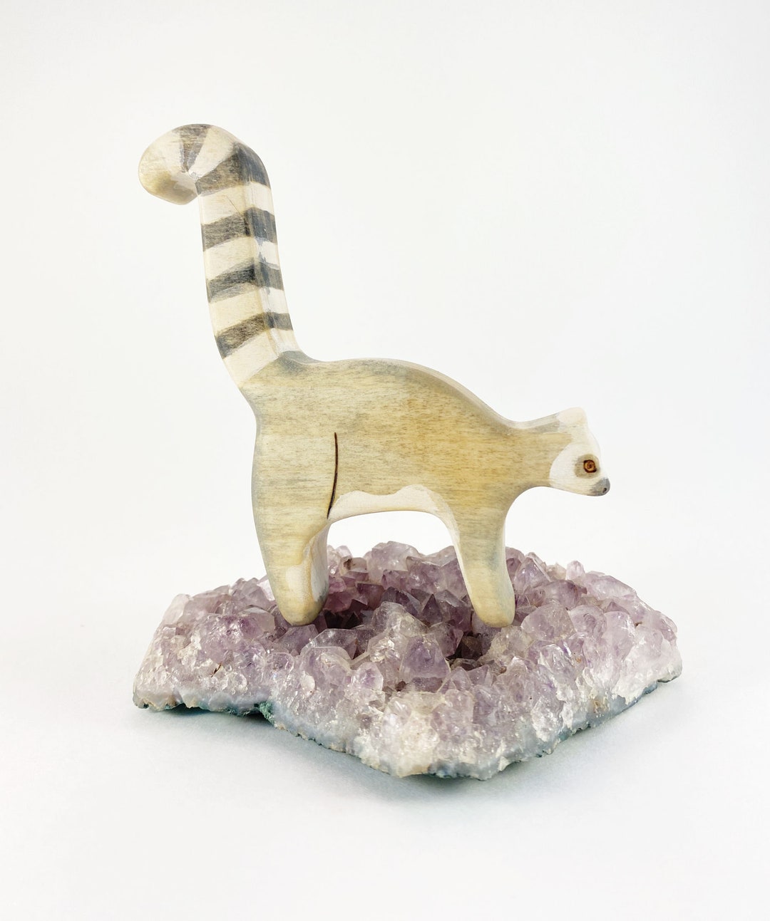 Ring Tailed Lemur Wooden Animal Toy, Waldorf Wooden Toys for Kids ...