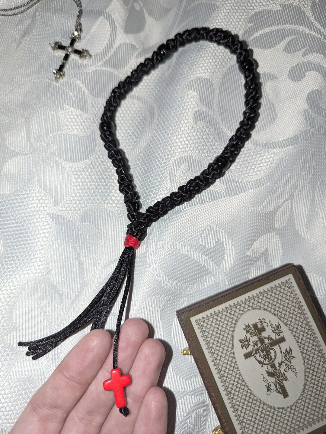 CUSTOM 50-knot Komboskini Chotki Prayer Rope Knotted Orthodox Catholic ...