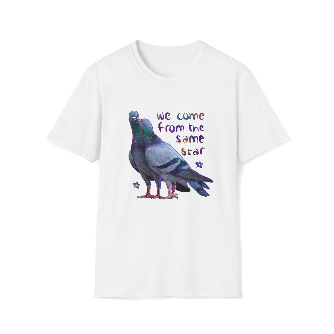 SPACE PIGEONS T-Shirt imprimé Art Original sur Tee-Shirt en coton doux ...