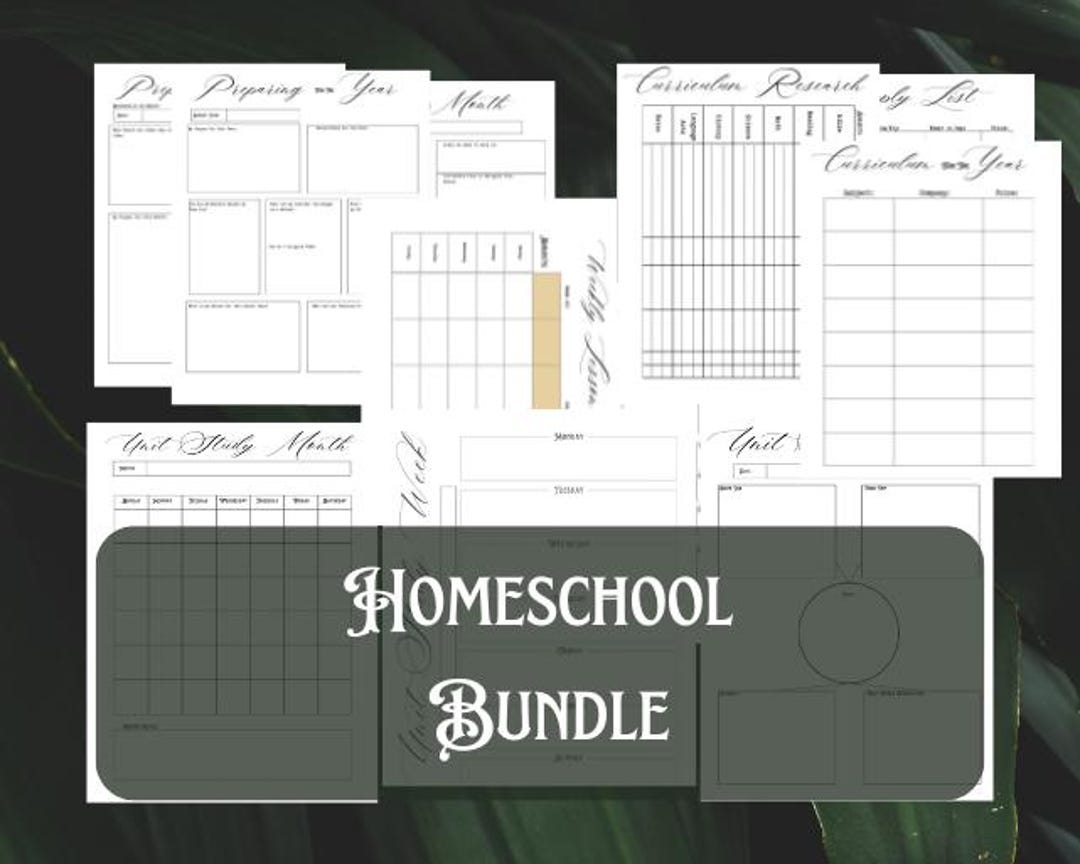 Homeschool Planner Bundle: DIY Lesson Planner, Curriculum Planning ...