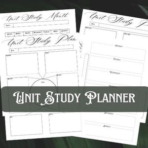 Printable Unit Study Planner for Homeschooling- Digital Download for ...
