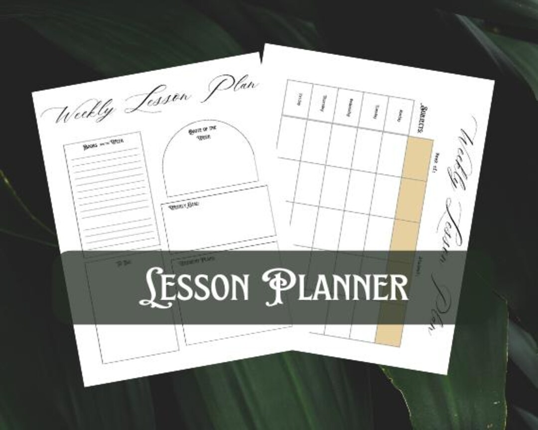 Homeschool Weekly Lesson Plan | Printable Student Planner | Monday ...