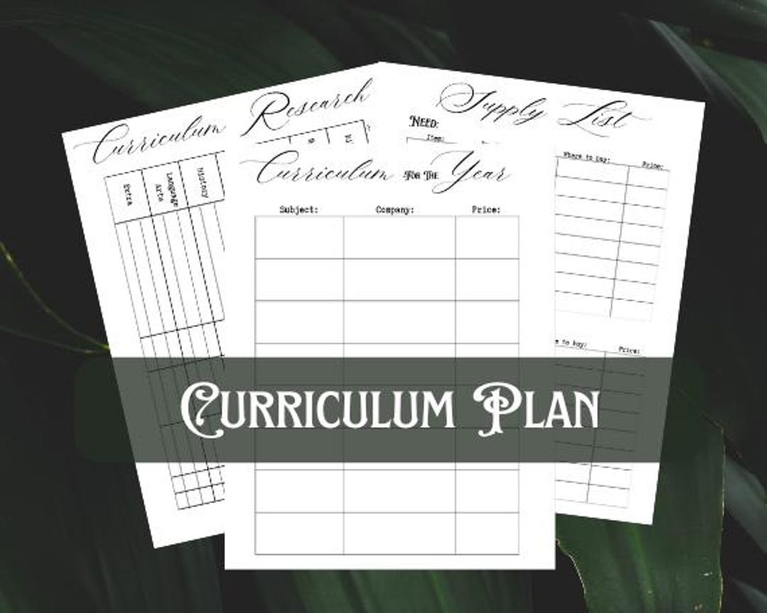 Printable Homeschool Curriculum Planner | Research, Budget & Supply ...