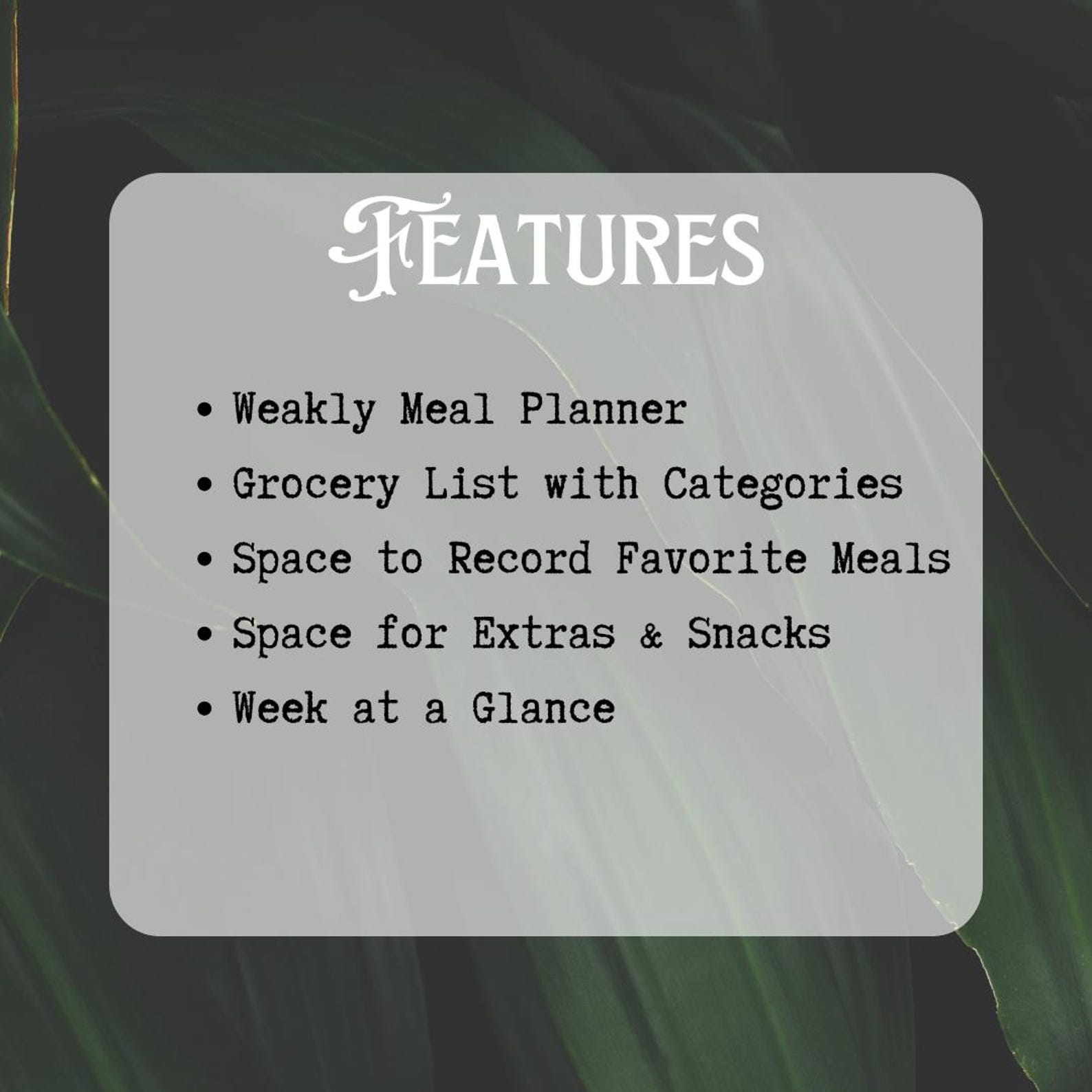 Printable Meal Planner With Grocery List & Week-at-a-glance - Organize ...