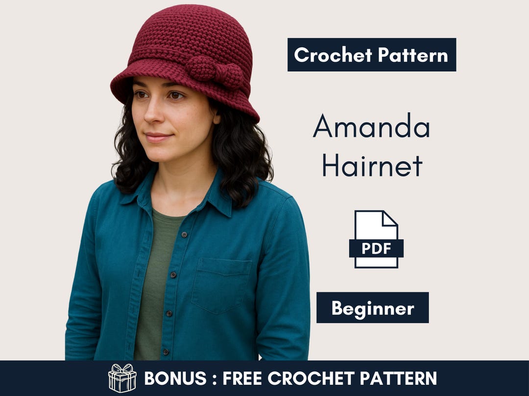 Vintage Cloche Hat Crochet Pattern | Beginner Women's Hat (digital PDF ...